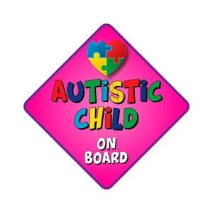 Autistic Child on Board Car Truck Decal Sticker Choice Color - Etsy