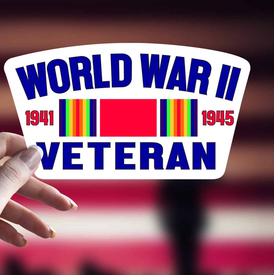 WWII Veteran Die Cut Vinyl Decal Sticker 7" - Etsy