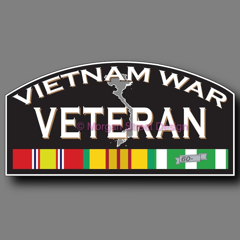 Vietnam War Combat Veteran Die Cut Vinyl Decal Sticker - Etsy