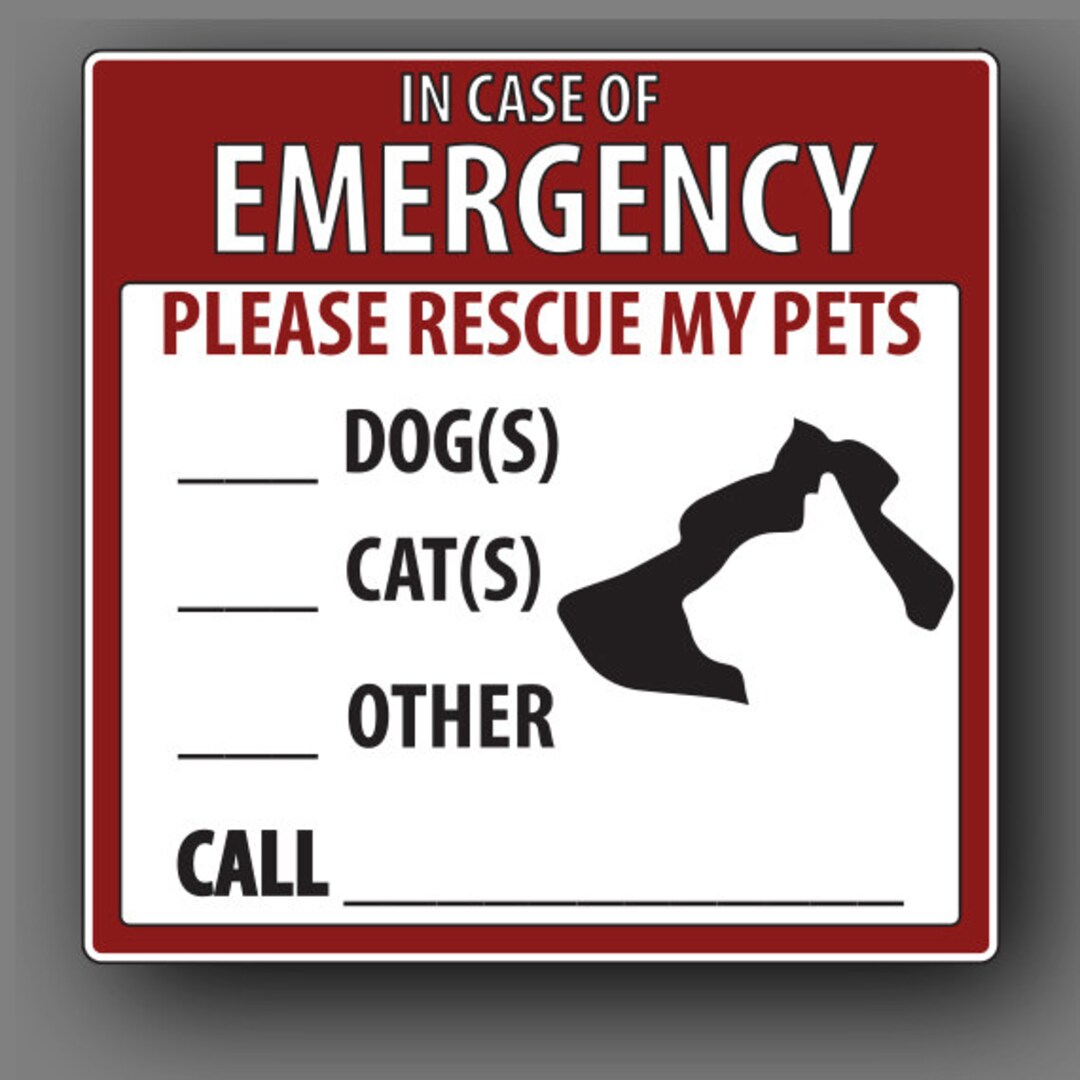 Rescue My Pets Decal Sticker - Etsy