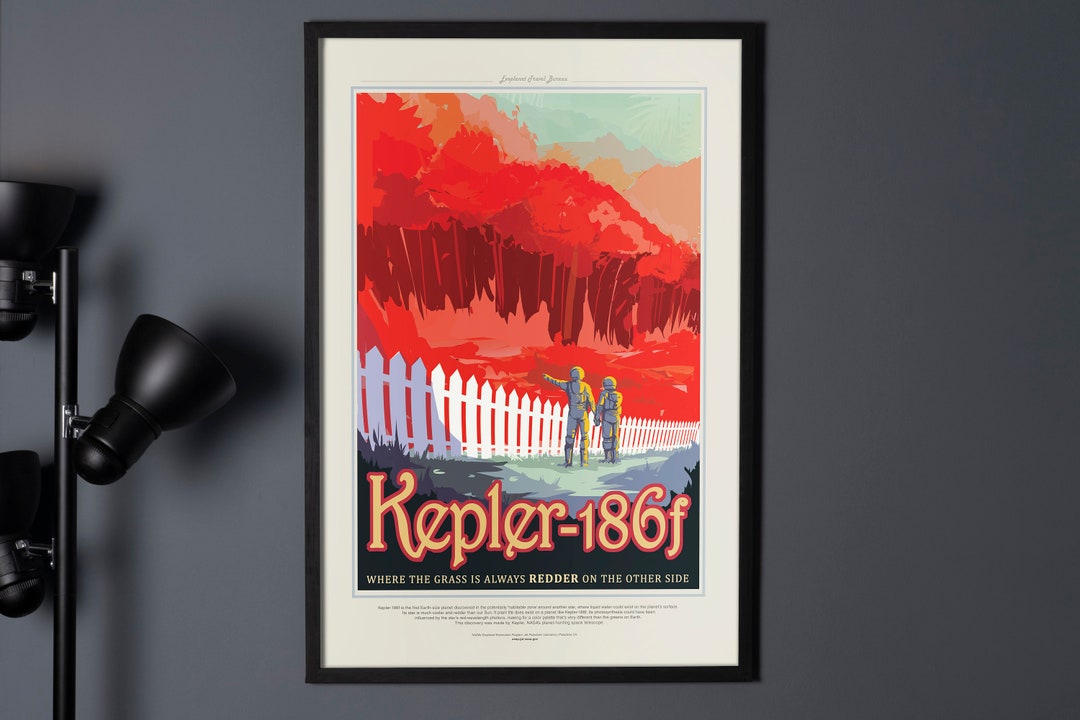 Kepler 186f - Space Tourism Exoplanet Travel Poster Wall Art by NASA ...