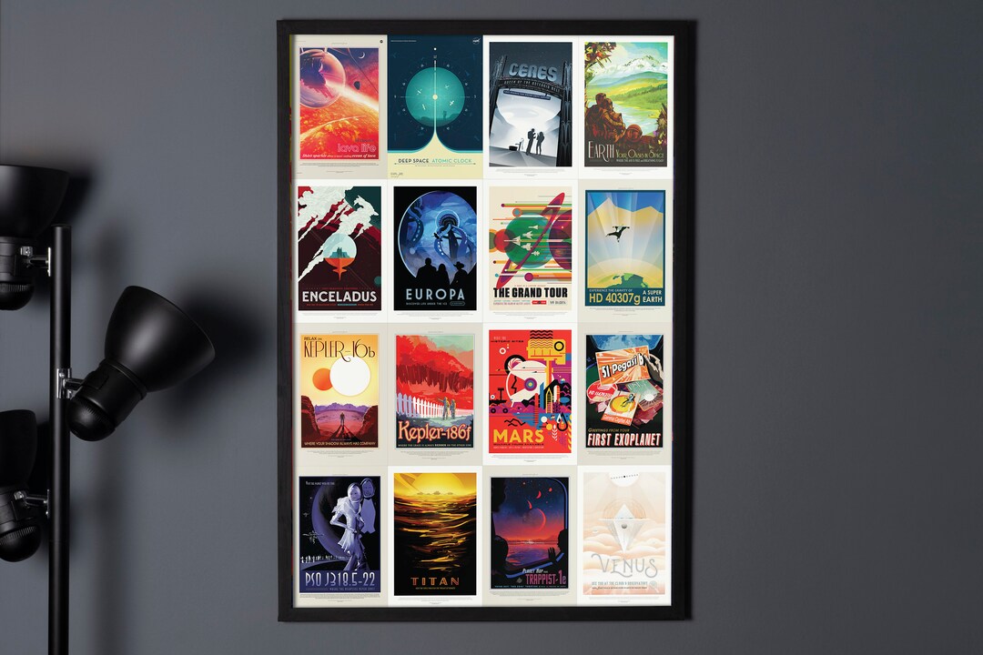 Exoplanet Space Tourism Travel Poster Series Wall Art by NASA JPL ...