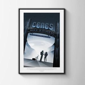 Ceres - Queen of the Astroid Belt Space Tourism Exoplanet Travel Poster ...