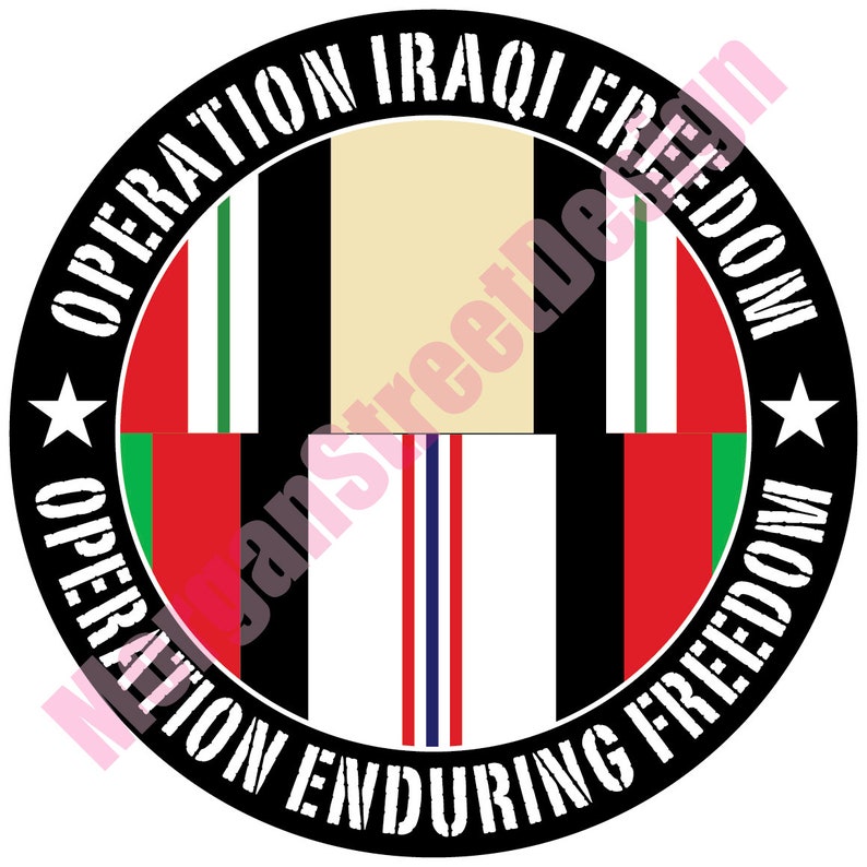 Operation Iraqi Freedom/enduring Freedom Decal Sticker Army - Etsy