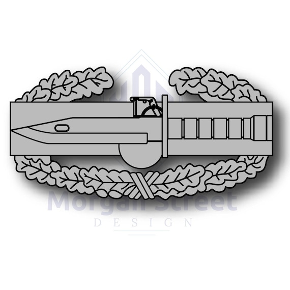 Combat Action Badge Die Cut Vinyl Decal Sticker | Etsy