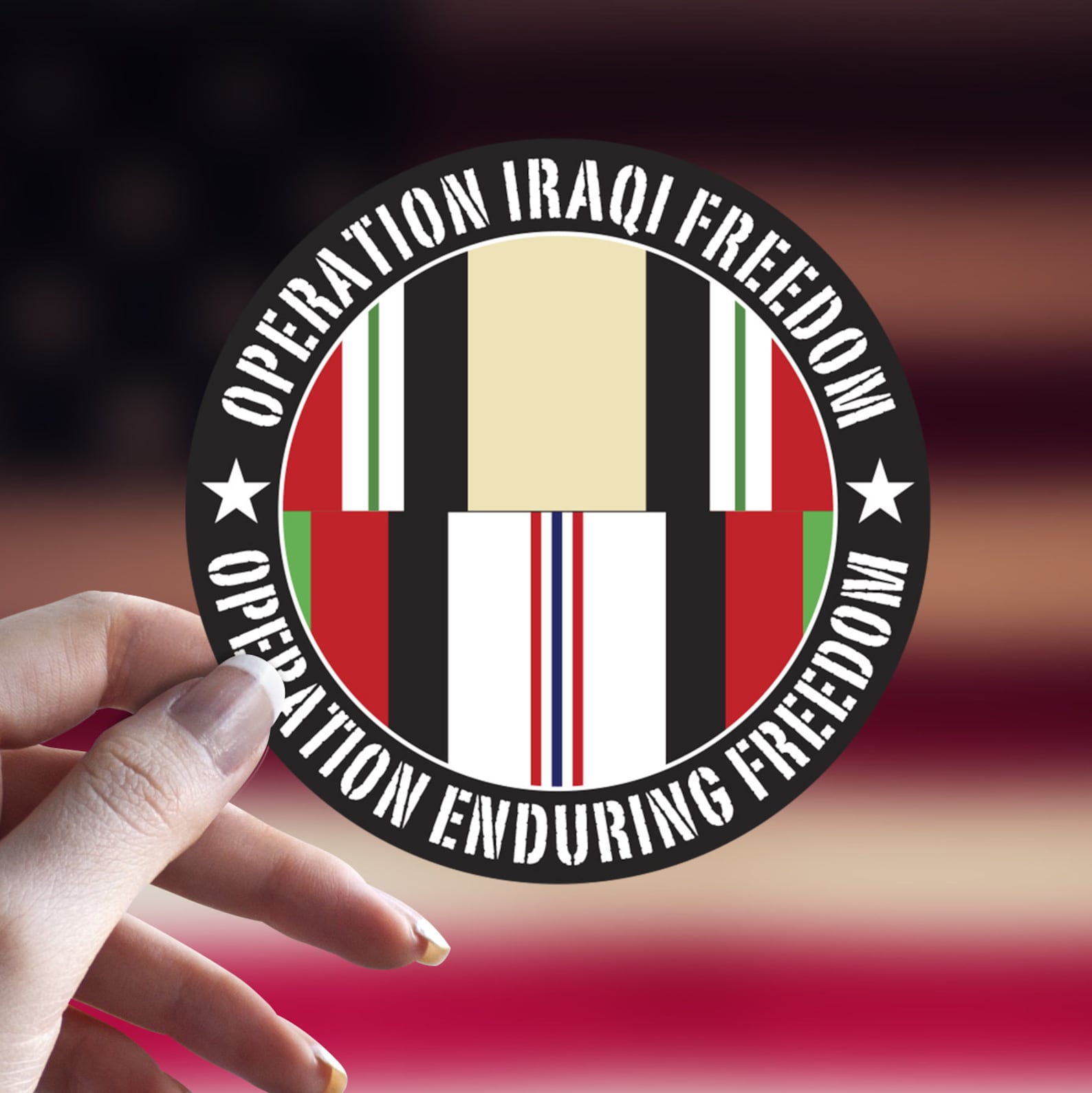 Operation Iraqi Freedom/enduring Freedom Decal Sticker Army - Etsy