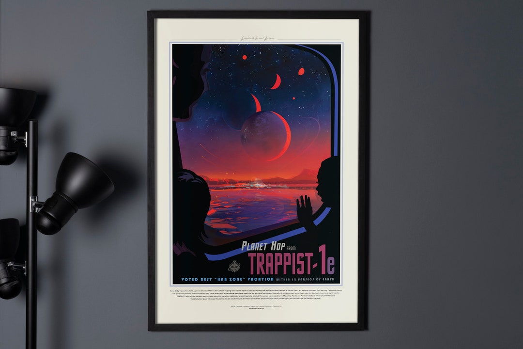 Trappist-1e - Space Tourism Exoplanet Travel Poster Wall Art by NASA ...