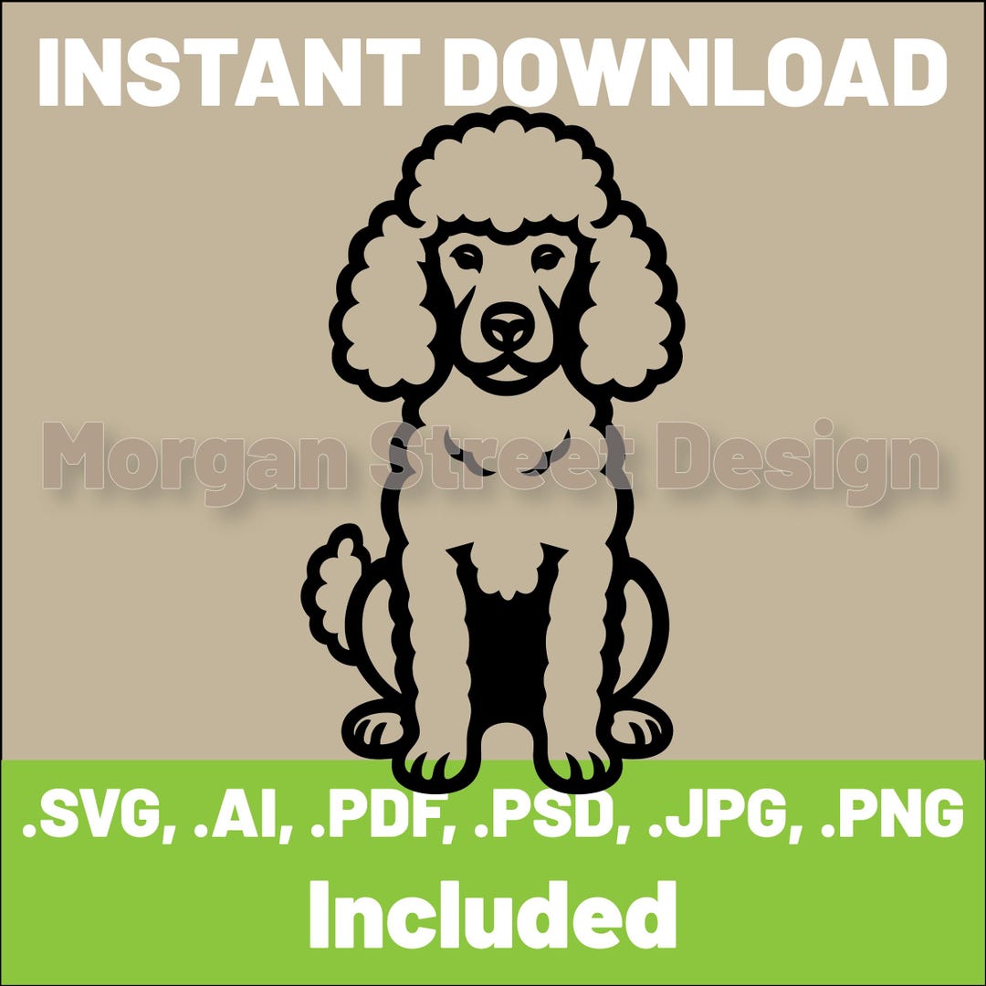 Poodle SVG | Dog PNG | Cricut & Silhouette Cutting File | Instant ...