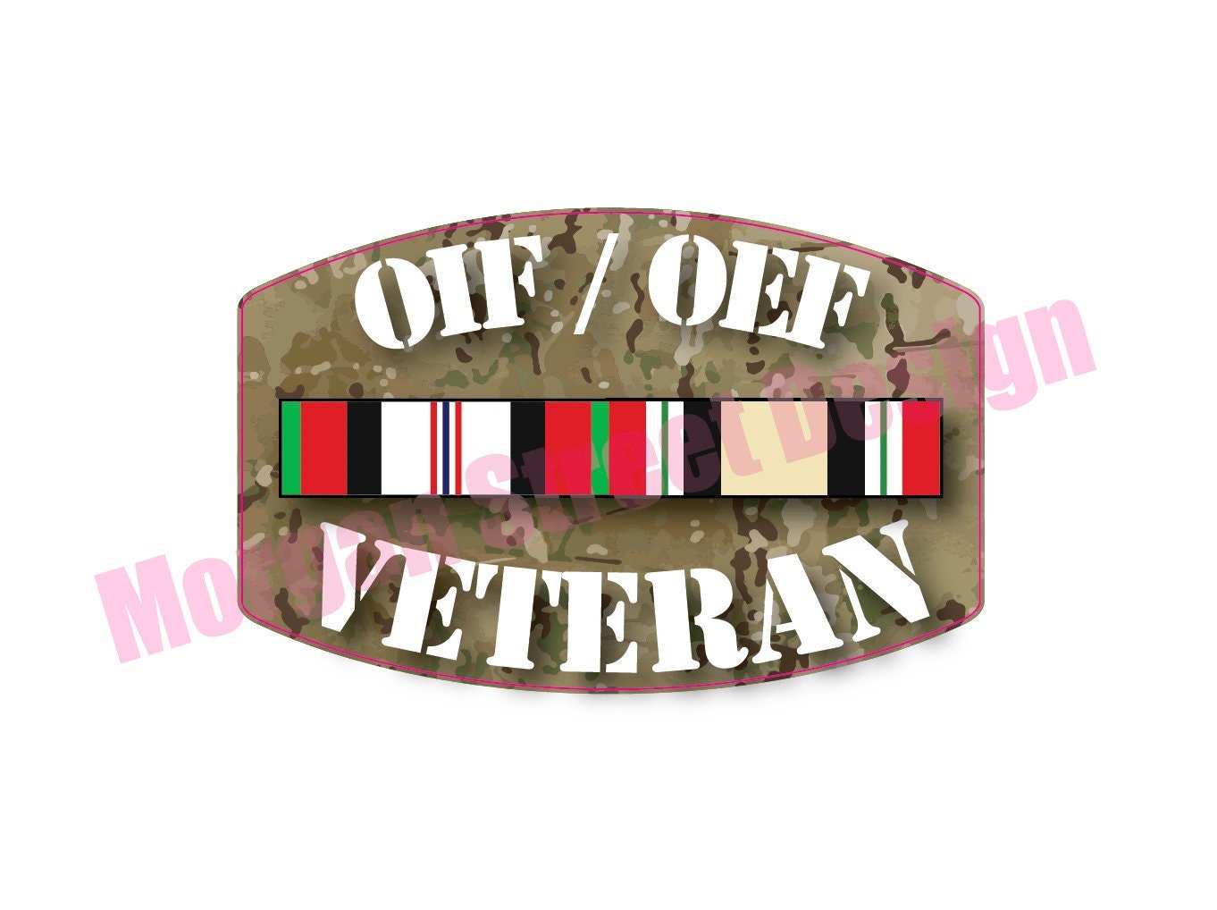 OIF/OEF Operation Iraqi Freedom Multicam Veteran Vinyl Decal | Etsy