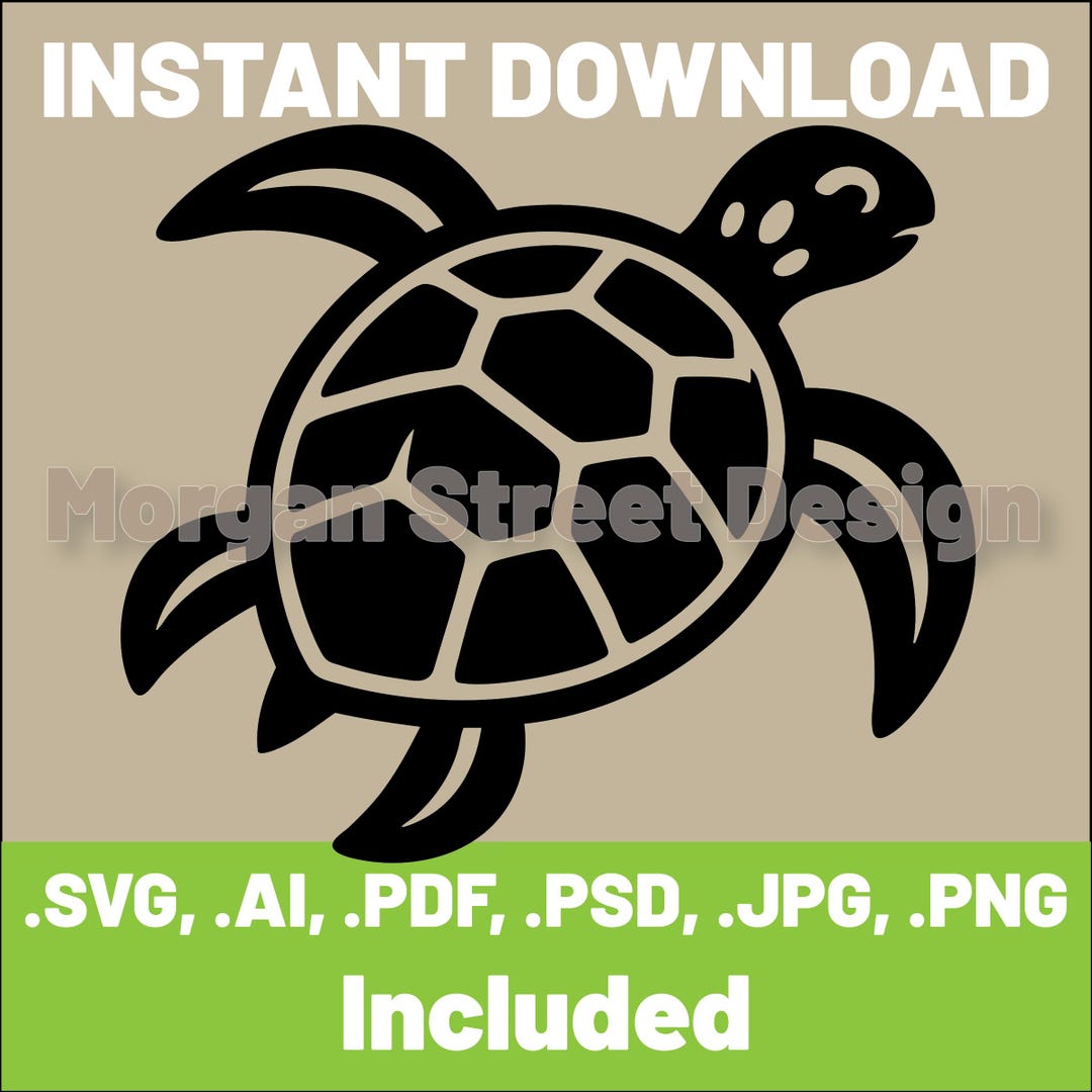 Turtle SVG | PNG | JPG | Cricut & Silhouette Cutting File | Instant ...