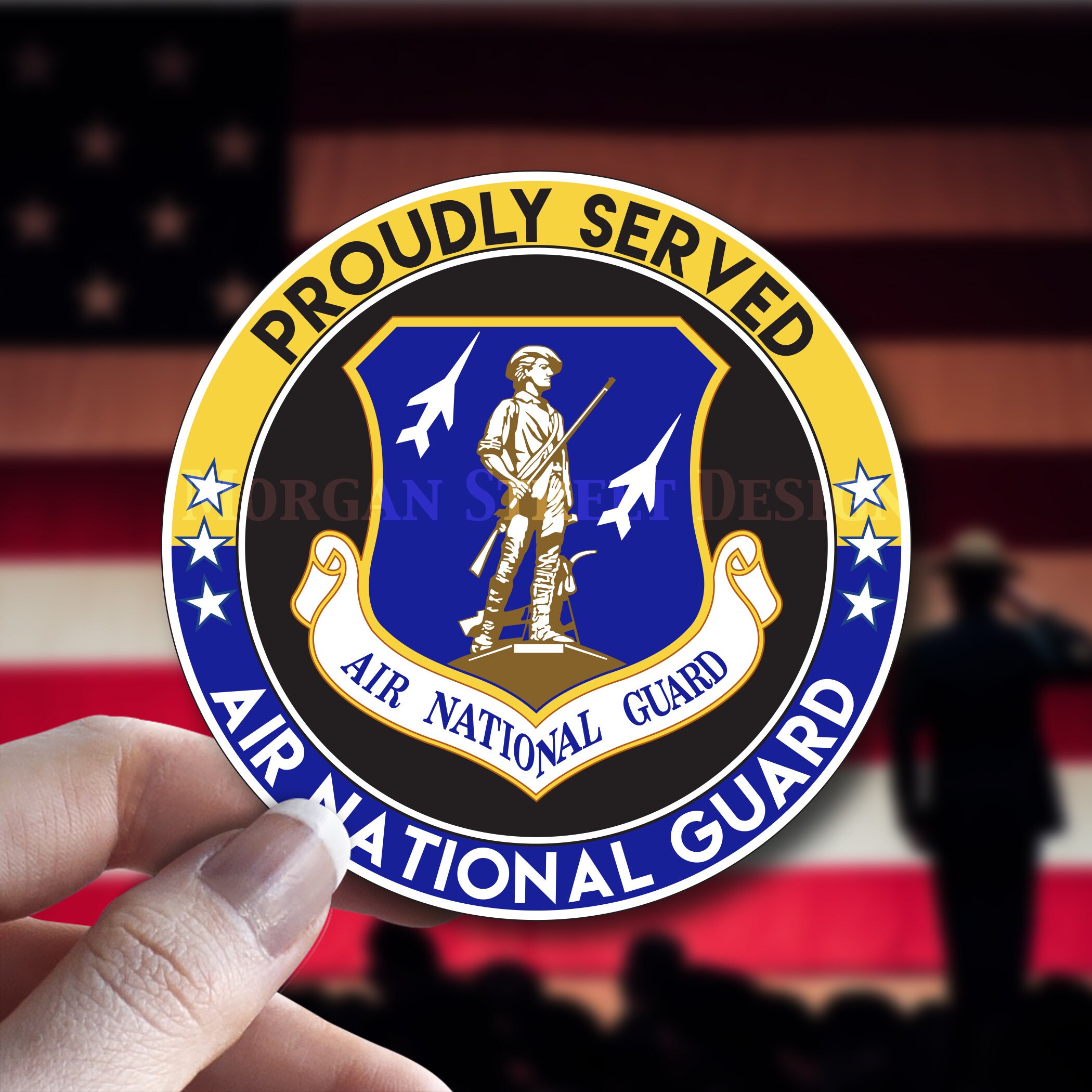Air National Guard Veteran Die Cut Vinyl Decal Sticker - Etsy