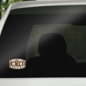 OIF/OEF Operation Iraqi Freedom Multicam Veteran Vinyl Decal Sticker ...