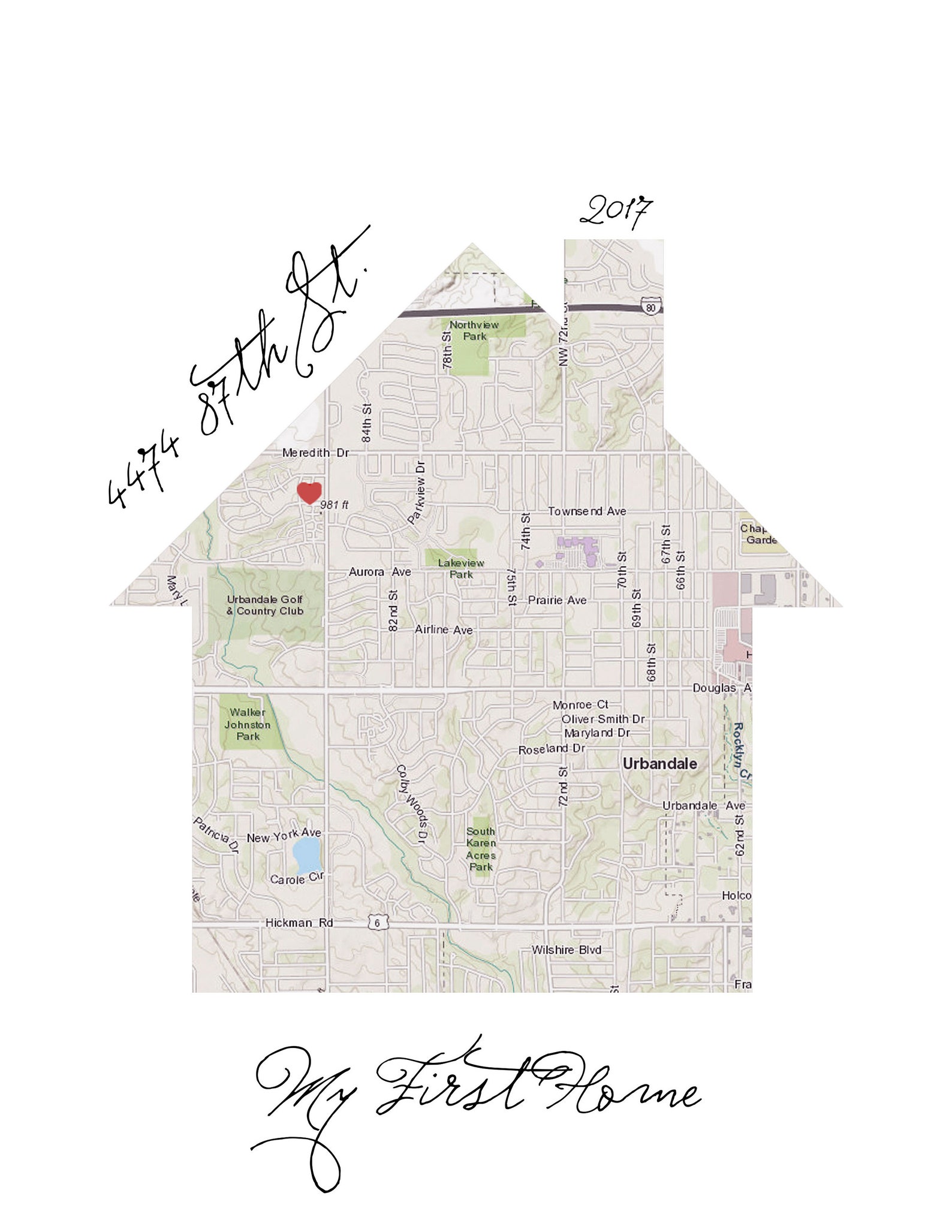 Personalized Map of Your Home: Great for Housewarming Gift - Etsy