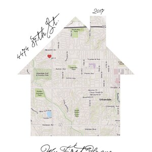 Personalized Map of Your Home: Great for Housewarming Gift - Etsy