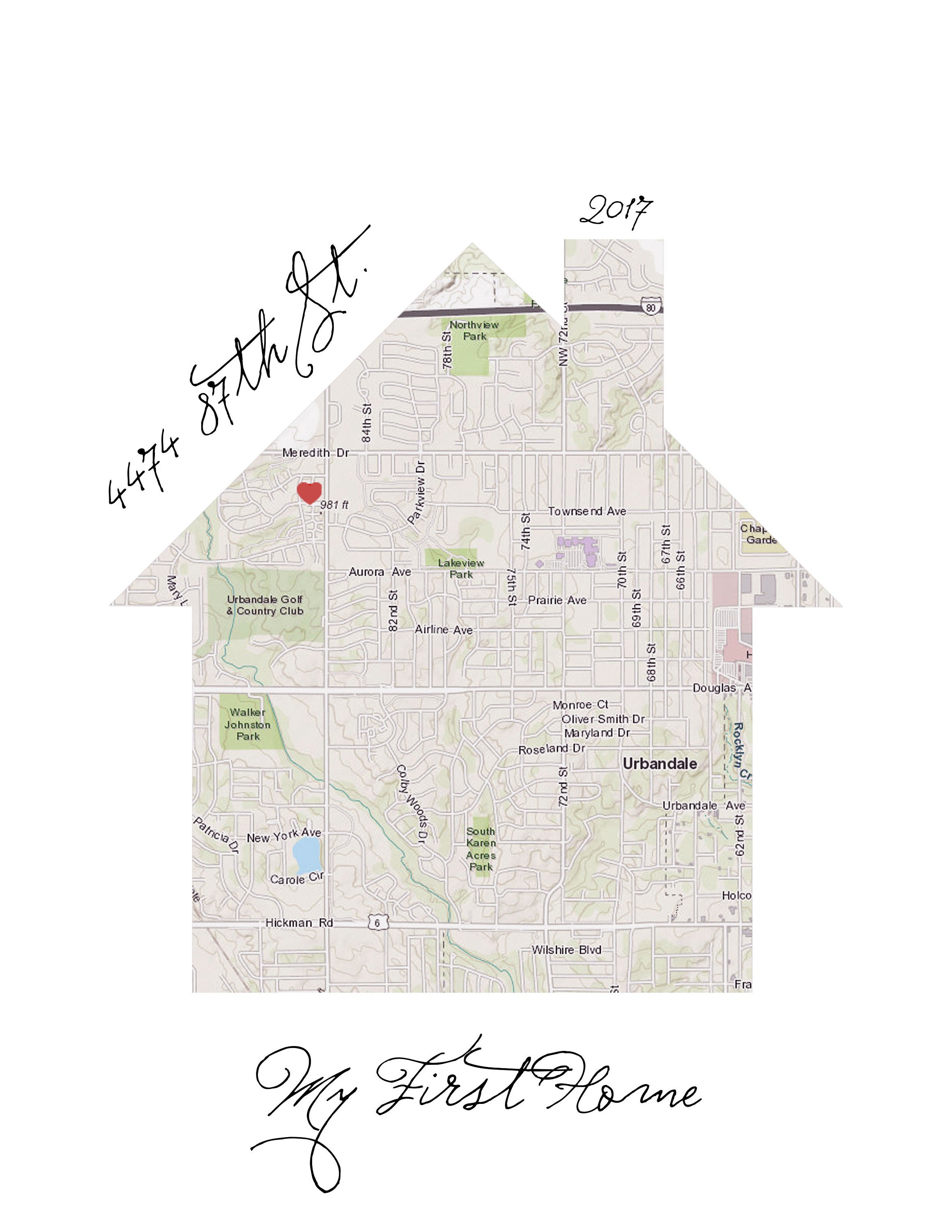 Personalized Map of Your Home: Great for Housewarming Gift - Etsy