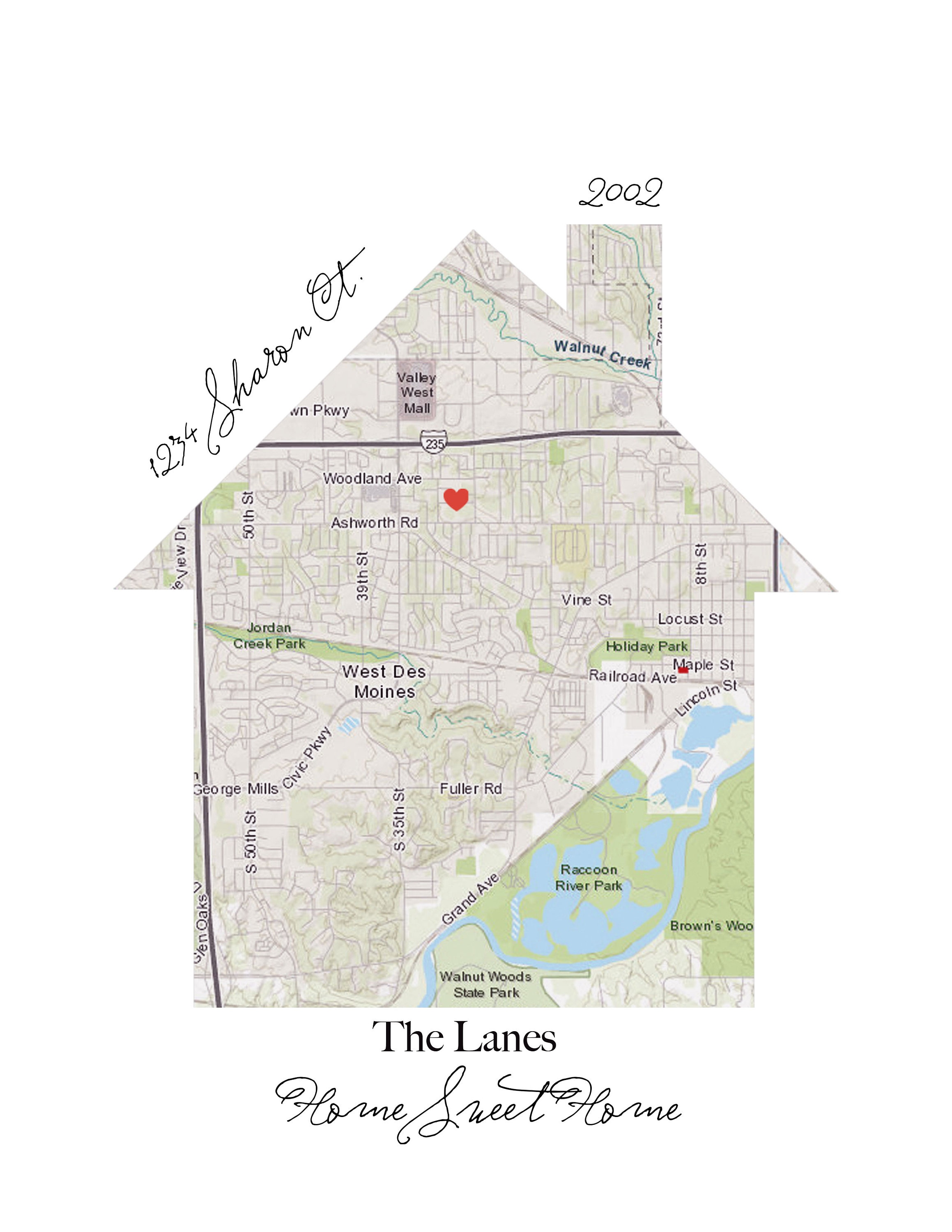 Personalized Map of Your Home: Great for Housewarming Gift - Etsy