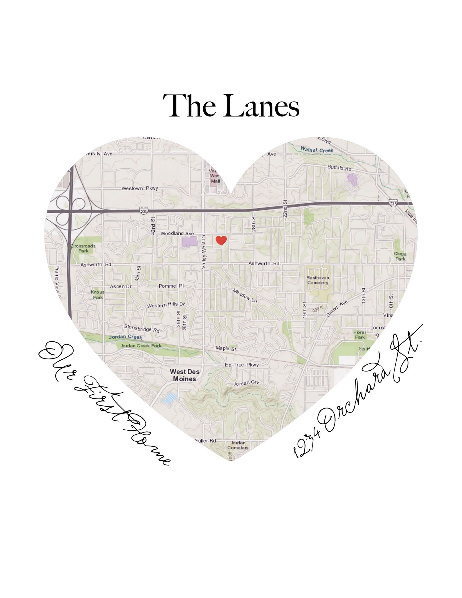 Personalized Map of Your Home: Great for Housewarming Gift digital ...