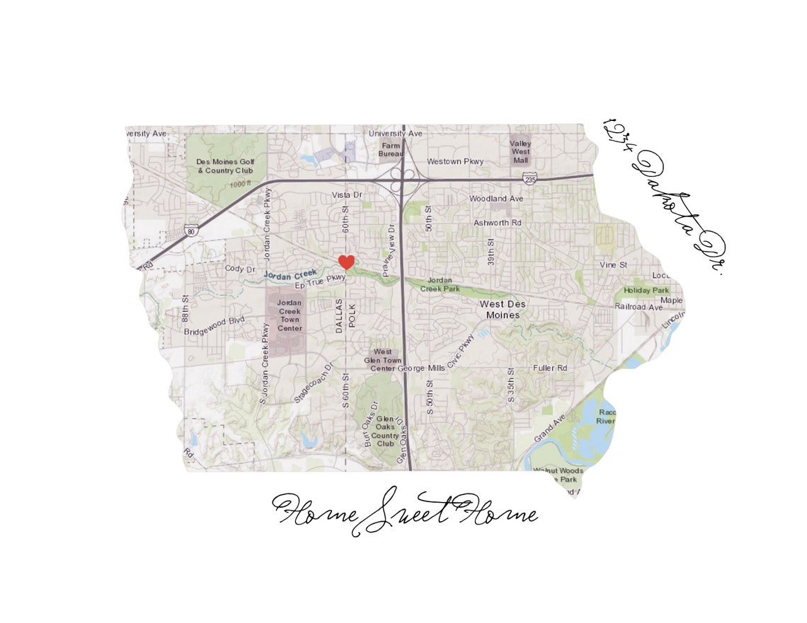 Personalized Map of Your Home: Great for Housewarming Gift - Etsy
