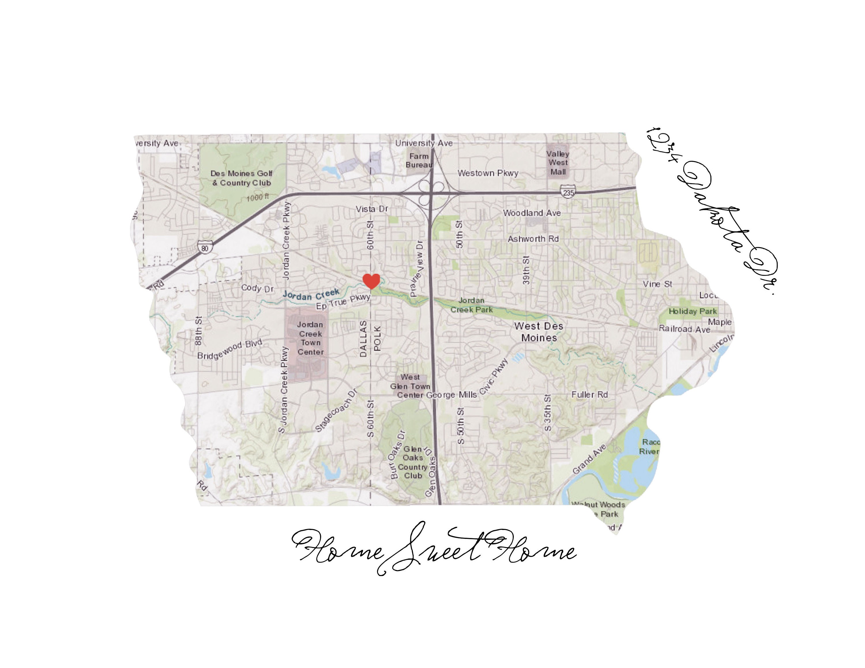 Personalized Map of Your Home: Great for Housewarming Gift - Etsy