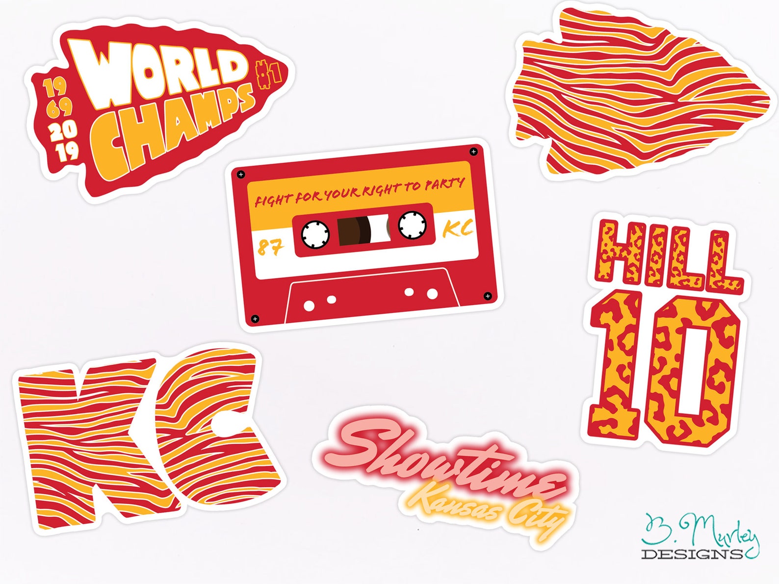 Kansas City Chiefs Stickers Mahaomes Hill Kelce World - Etsy