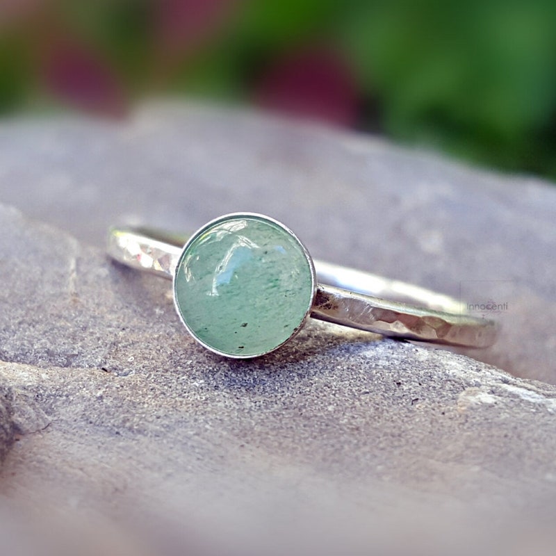 Green Stone Ring - Etsy