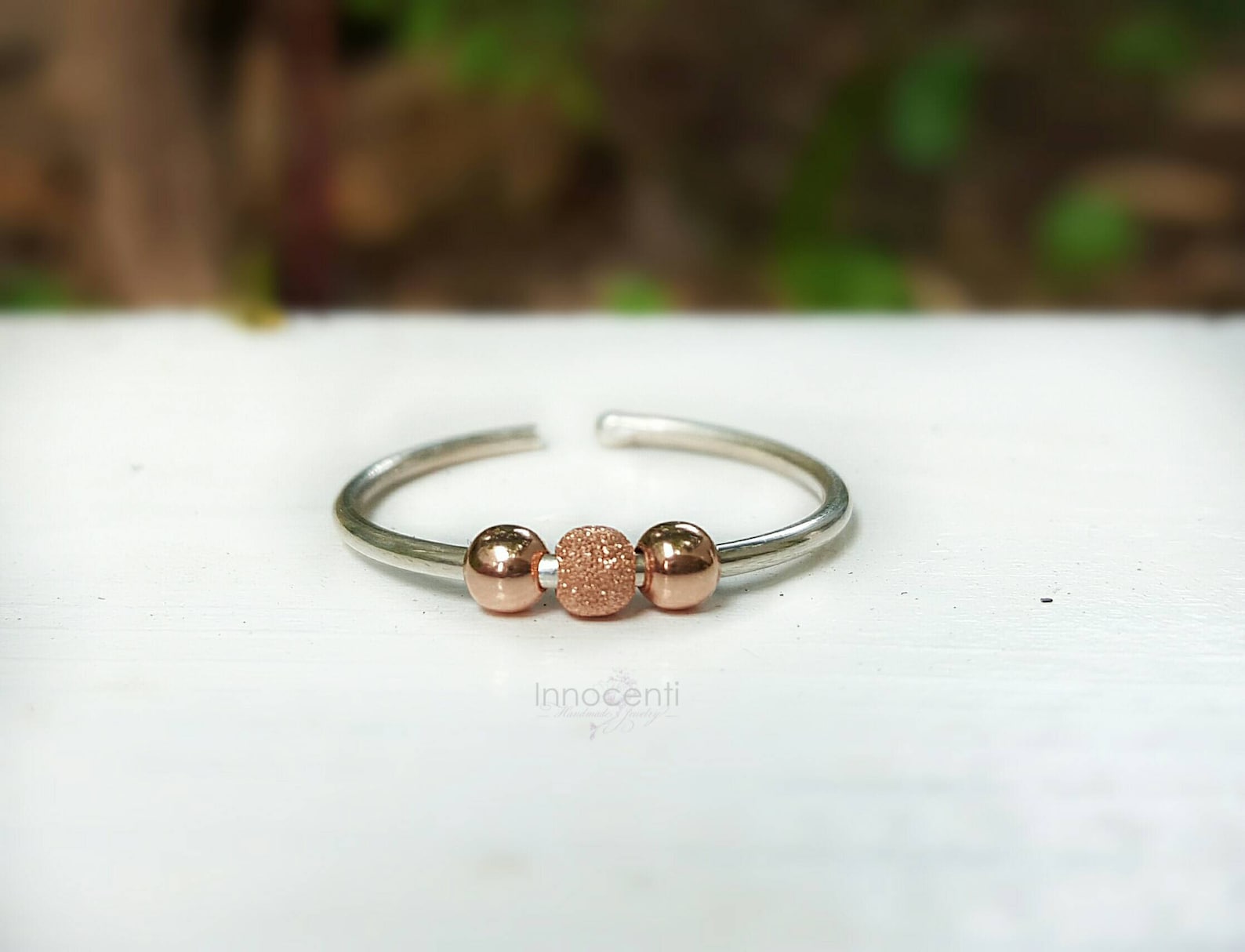 Adhd Fidget Ring Fidget Ring Adhd Jewelry Rose Gold Bead | Etsy New Zealand