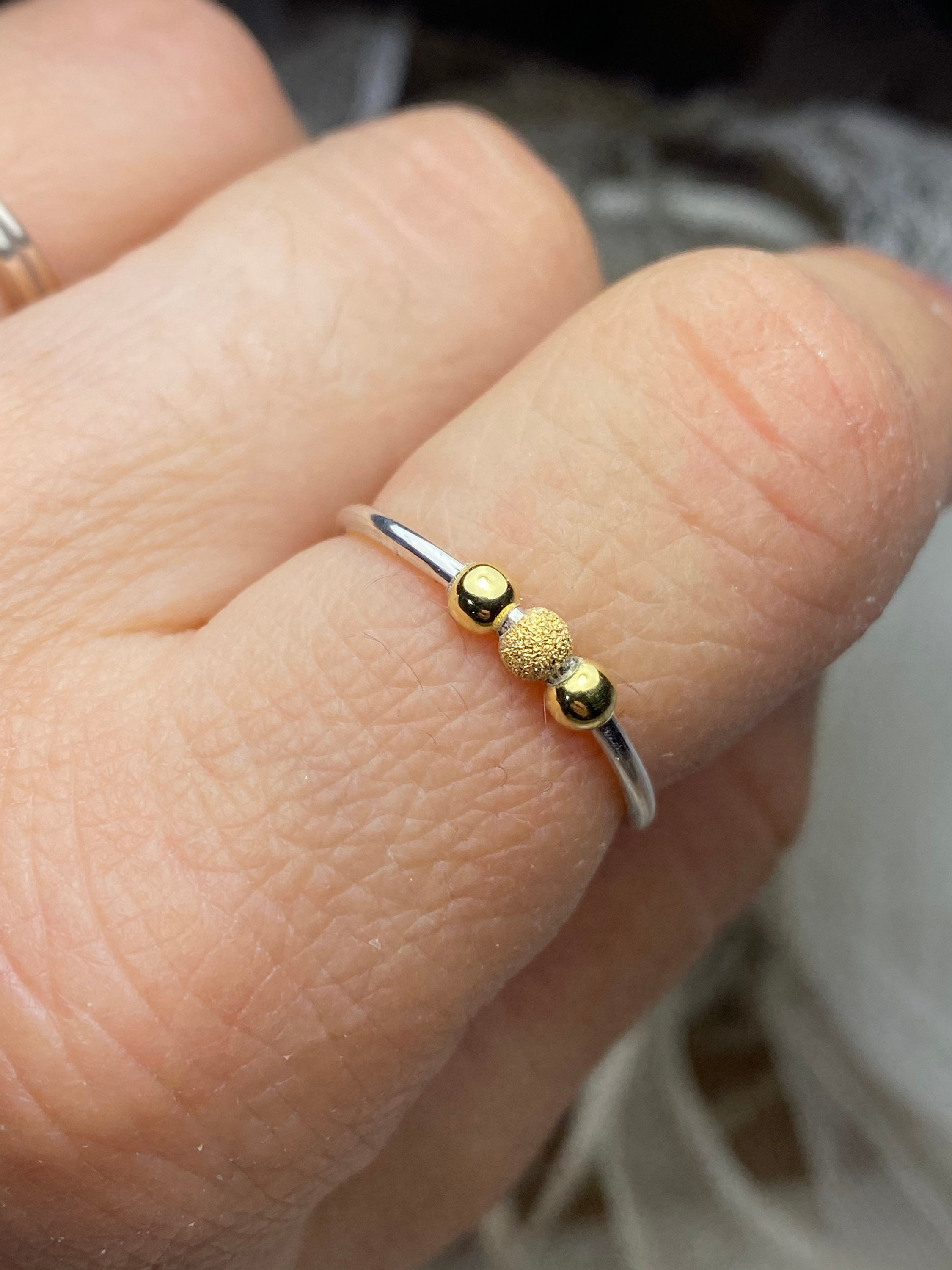 Fidget Ring Anxiety Bead Ring Anxiety Ring Beads Anxiety | Etsy