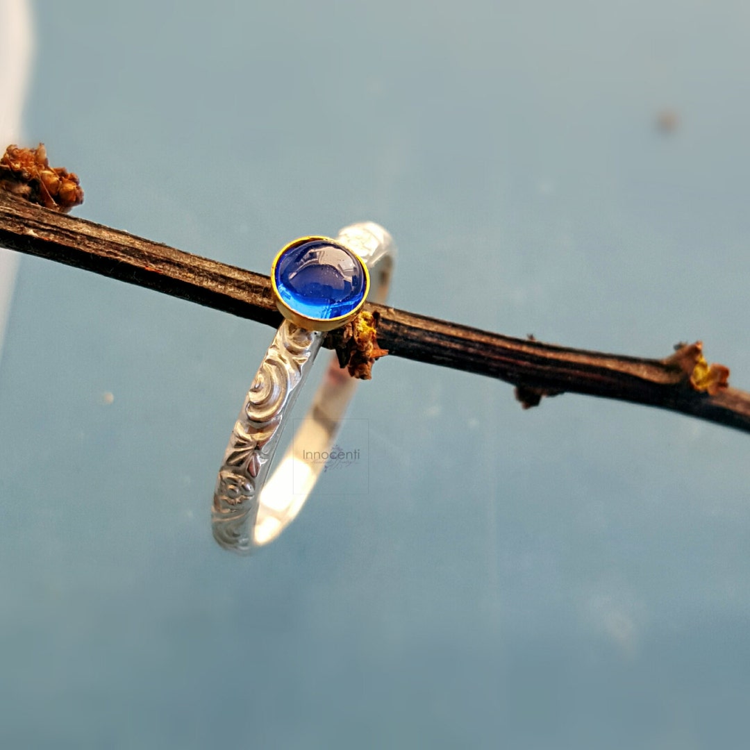 Spinel Ring Spinel Engagement Ring Blue Spinel Ring Blue Stone Ring ...