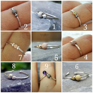 Adhd Fidget Ring, Fidget Ring, Adhd Jewelry, Rose Gold Bead Ring - Etsy