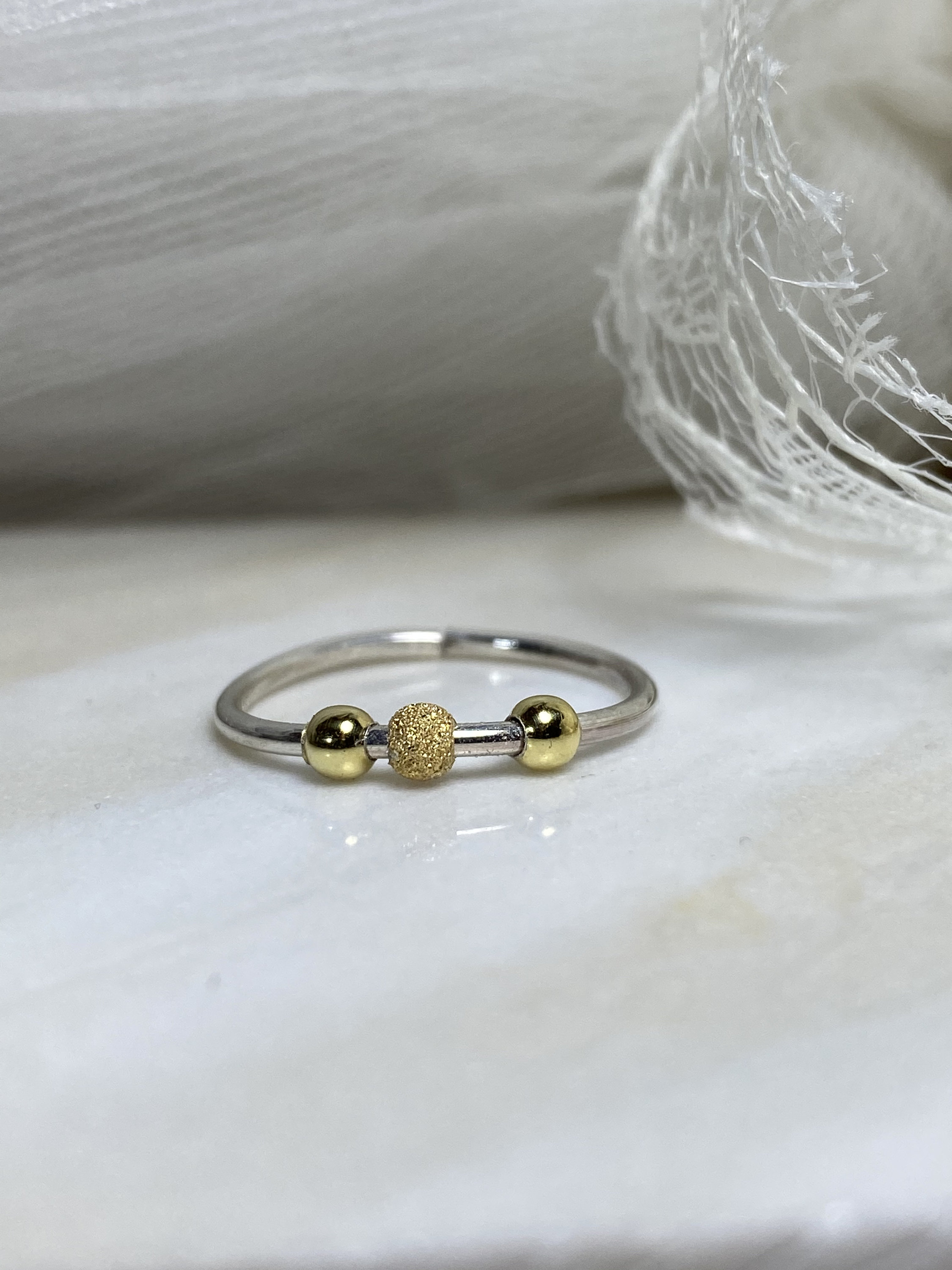 Fidget Ring Anxiety Bead Ring Anxiety Ring Beads Anxiety | Etsy