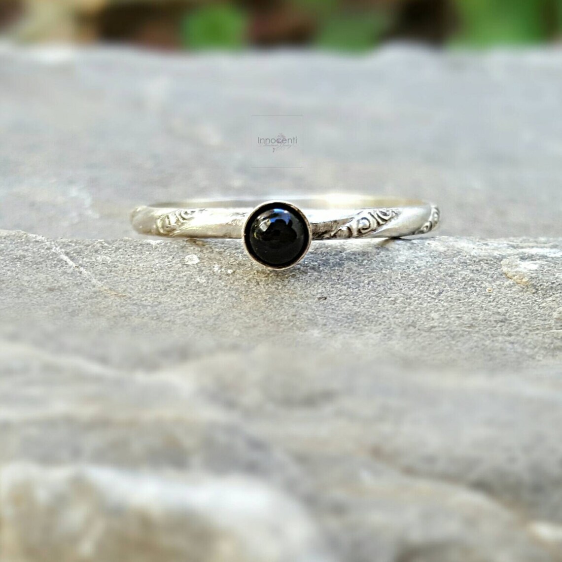 Black Onyx Ring Onyx Ring Black Stone Ring Dainty Onyx - Etsy