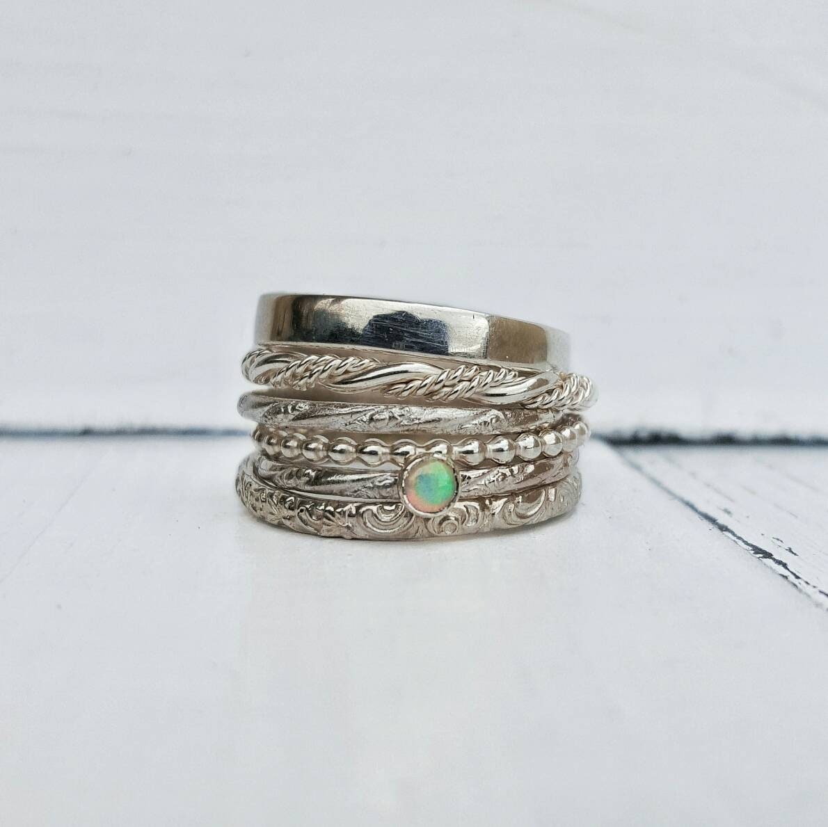 Stacking Rings Set Stack ring Set Stackable Ring Set | Etsy