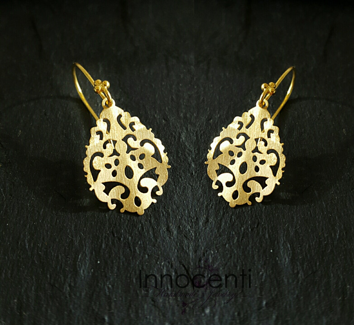 Dangle Earrings Gold Dangle Gold Earrings Earrings Dangle Gold | Etsy