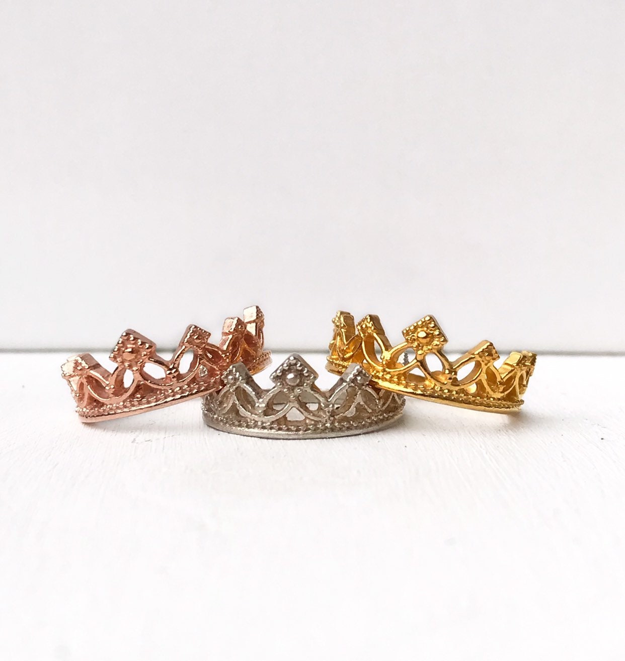 Gold Crown Ring Silver Crown Ring 18th birthday gift Rose | Etsy