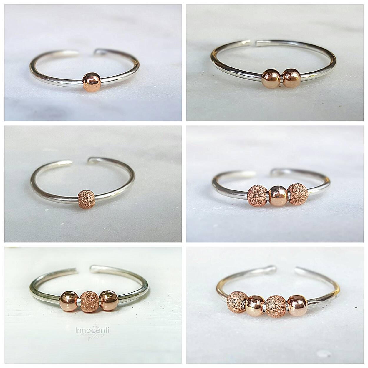 Adhd Fidget Ring Fidget Ring Adhd Jewelry Rose Gold Bead | Etsy New Zealand
