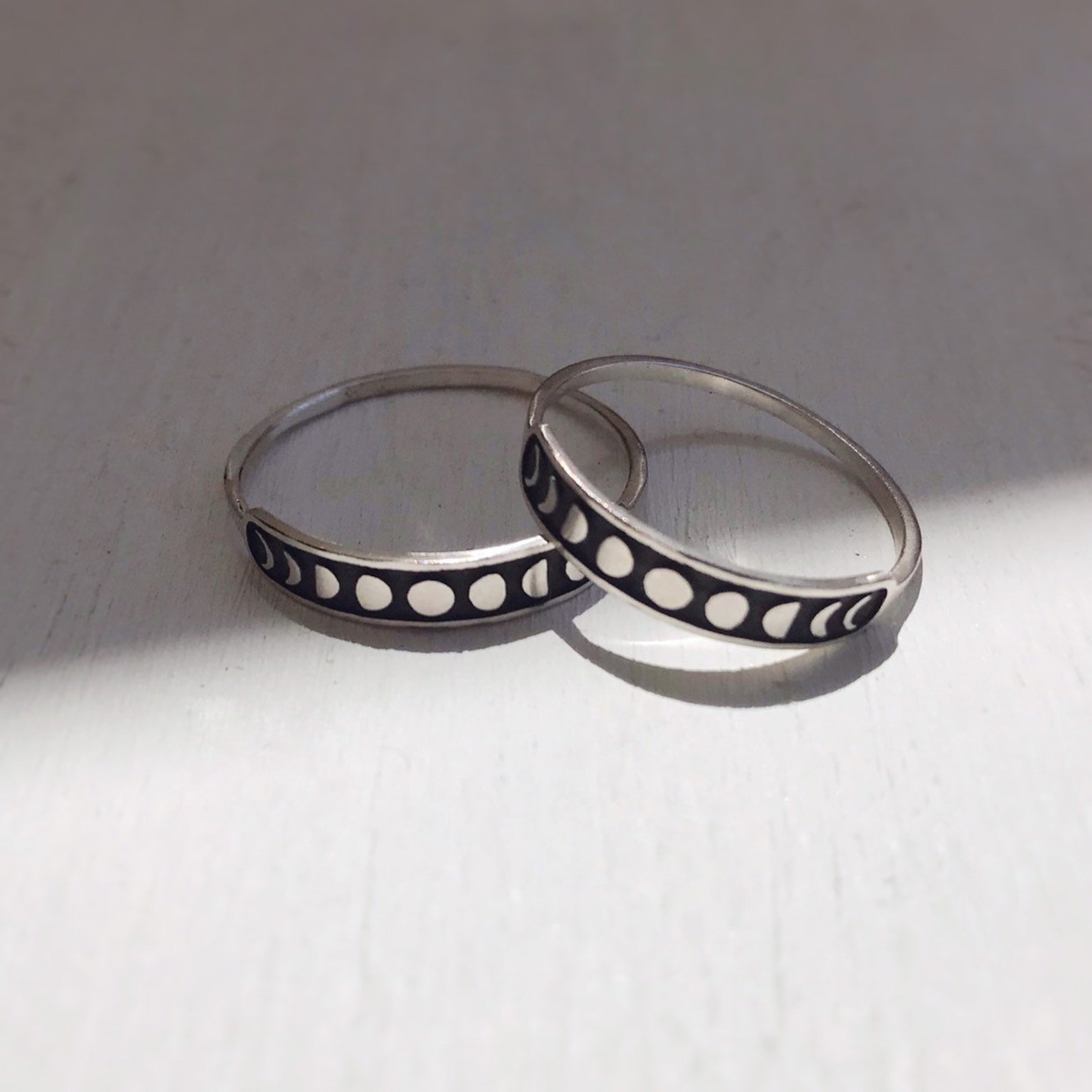 Moon Phase Ring Moon Cycle Ring Celestial Ring Moon Phases | Etsy