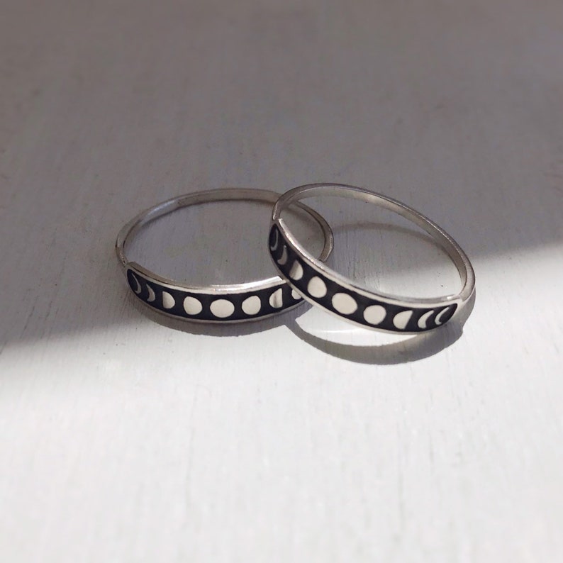 Moon Phase Ring Moon Cycle Ring Celestial Ring Moon Phases | Etsy
