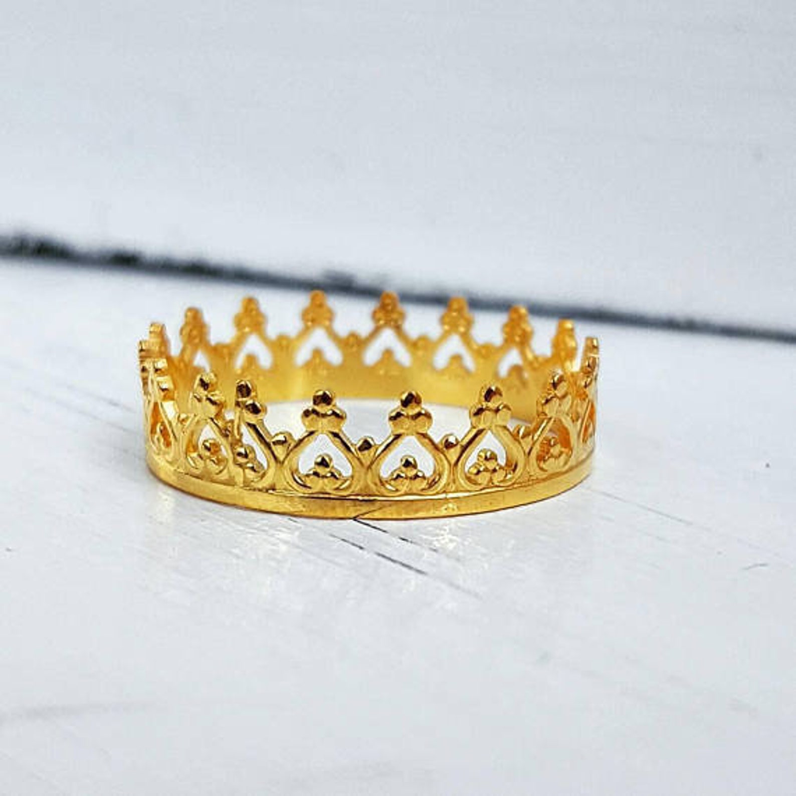Crown Ring Gold, Crown Ring, Tiara Ring, Gold Crown Ring, Silver Crown ...