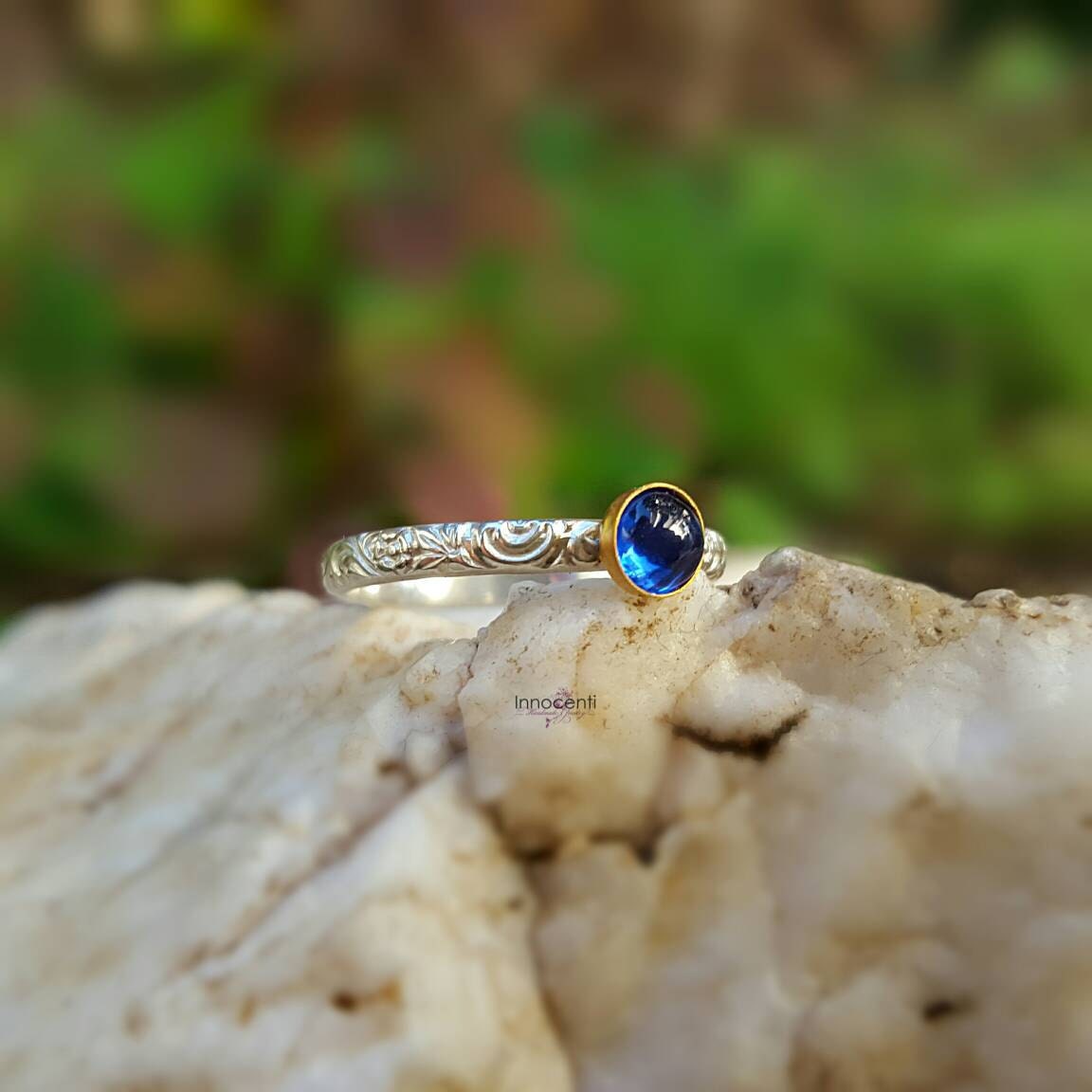 Spinel Ring Spinel Engagement Ring Blue Spinel Ring Blue Stone | Etsy