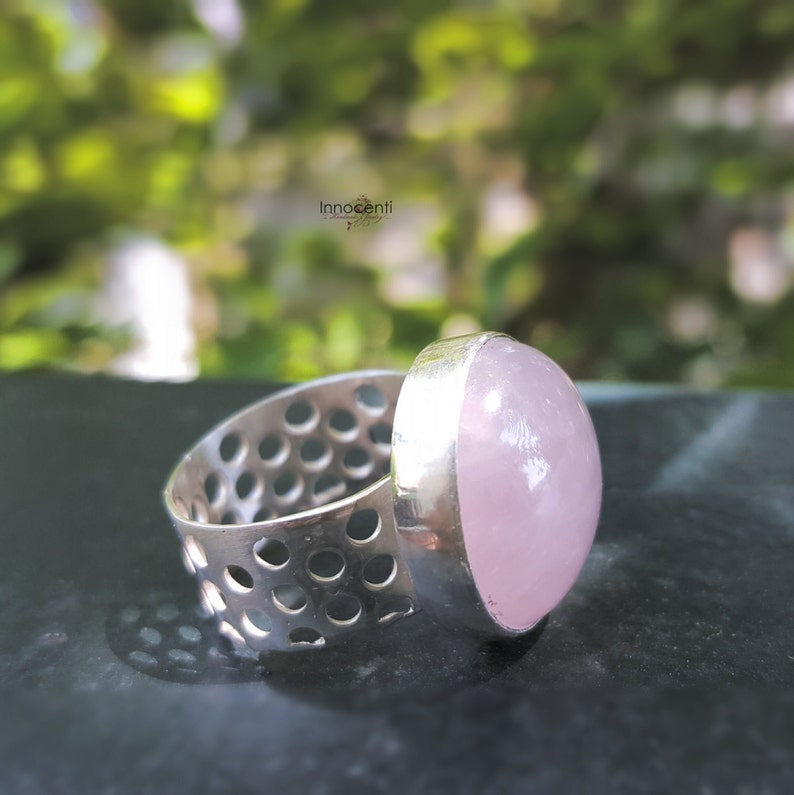 Rose Quartz Ring Pink Quartz Ring Pink Ring Rose Quartz Pink | Etsy