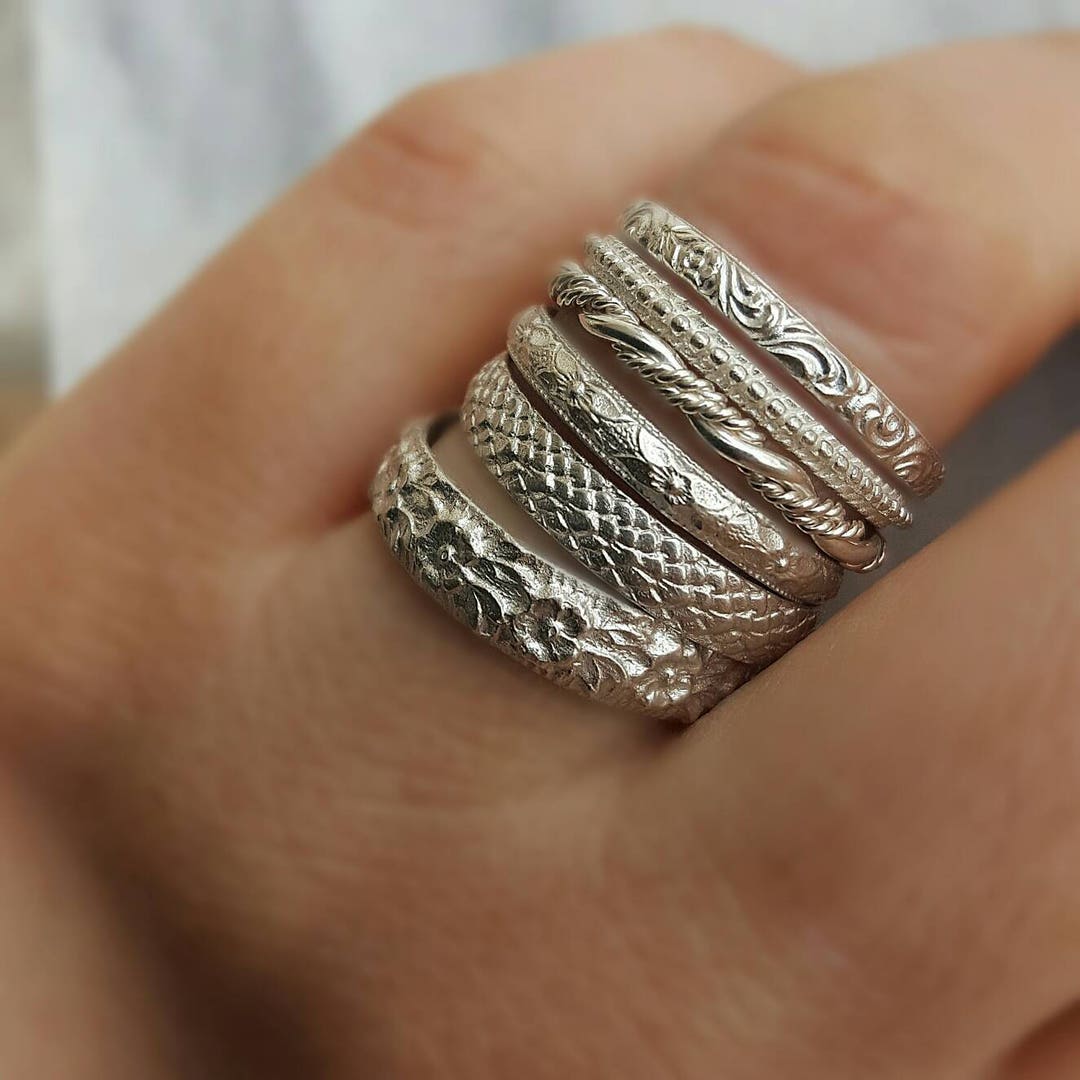 Stacking Rings Set, Love Gift, Gift for Her, Wife Gift, Anniversary ...