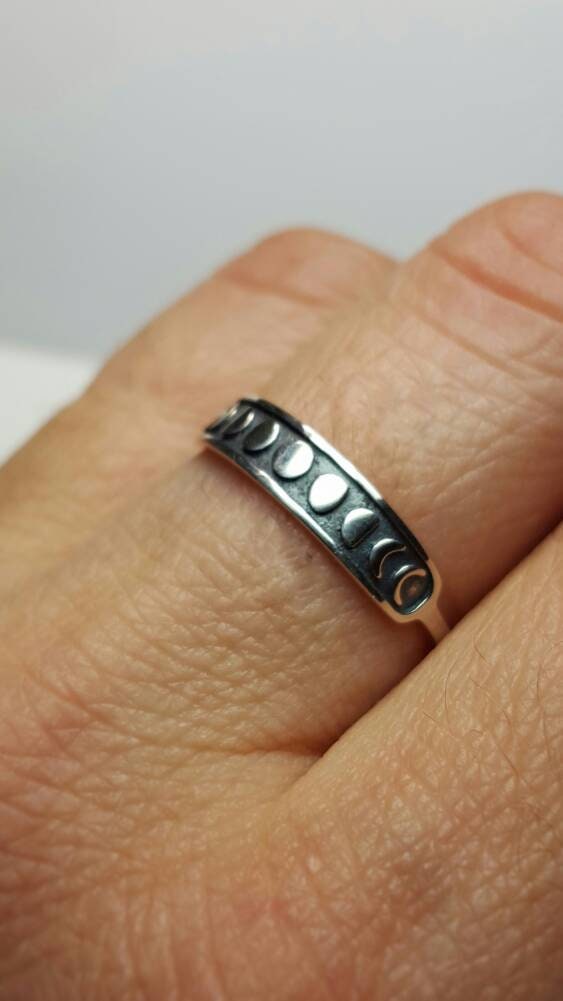 Moon Phase Ring Moon Cycle Ring Celestial Ring Moon Phases | Etsy
