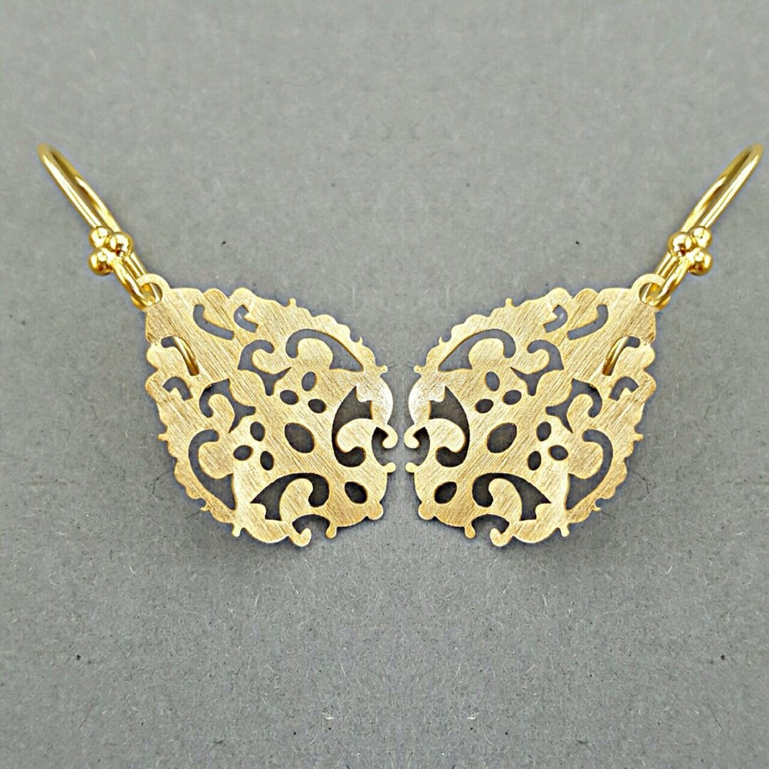 Dangle Earrings Gold Dangle Gold Earrings Earrings Dangle Gold - Etsy