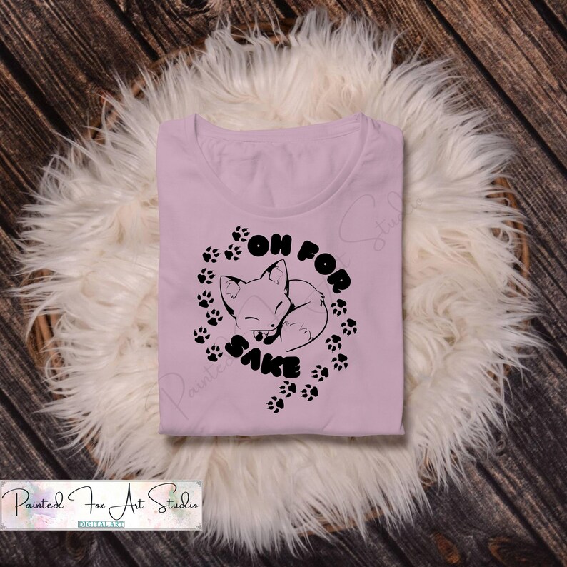 Oh for Fox Sake, Fox Svg Clip Art, Cute Fox Digital Art, SVG, PNG, EPS ...