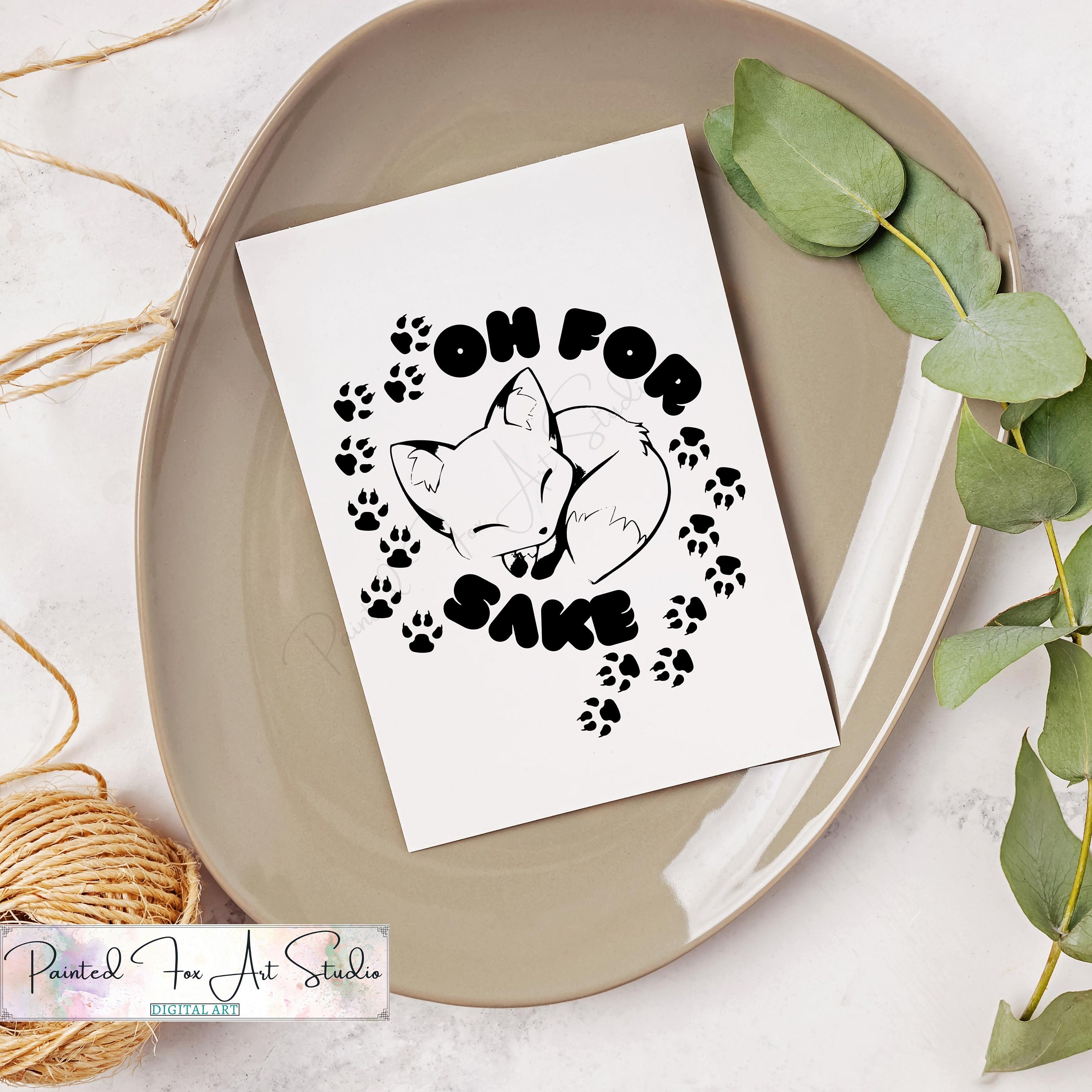 Oh for Fox Sake, Fox Svg Clip Art, Cute Fox Digital Art, SVG, PNG, EPS ...