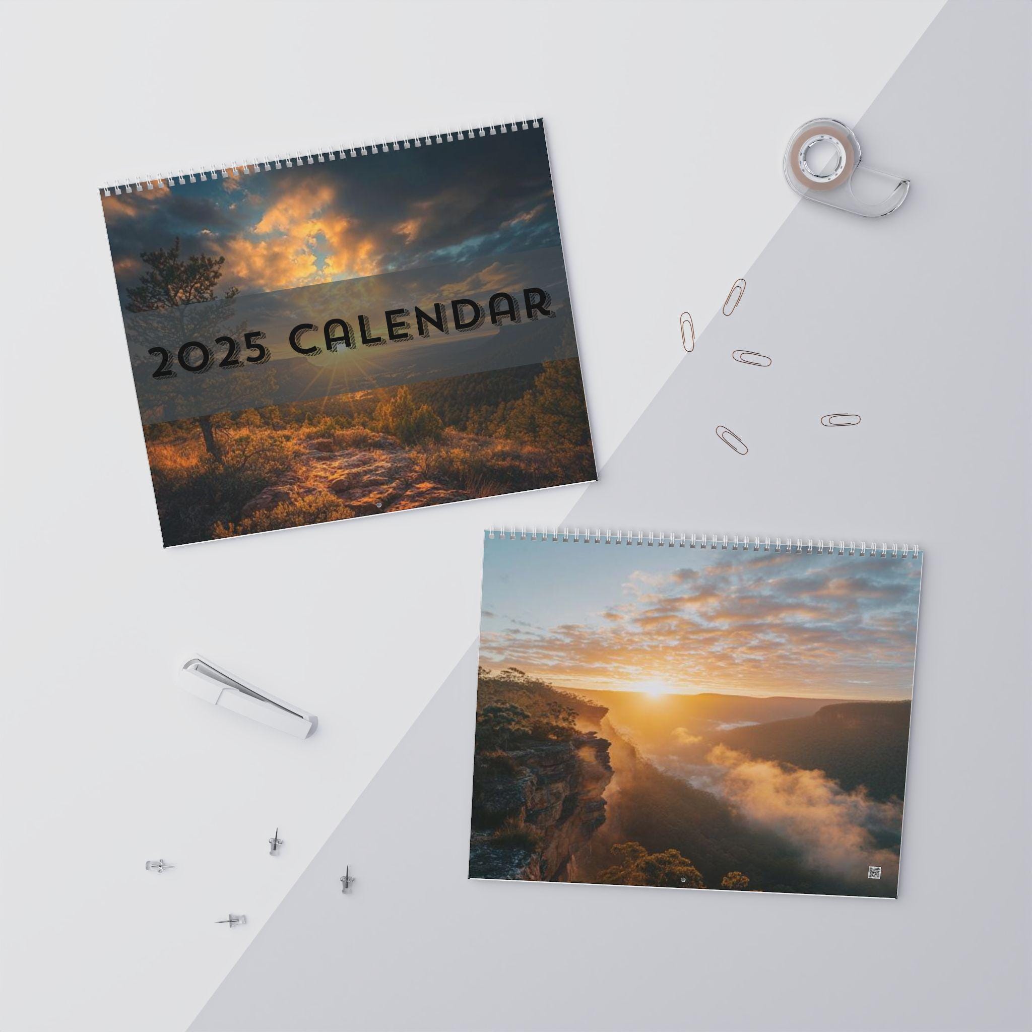 2025 Wall Calendar, Landscape Calendar for Home Office, Gift for ...