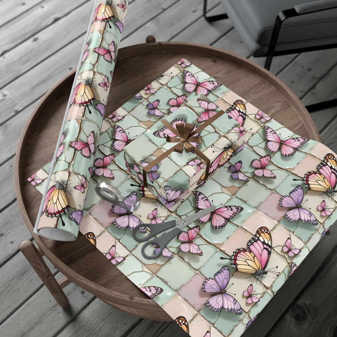 Butterfly Wrapping Paper | Wrap for Presents, Crafting, DIY Projects ...
