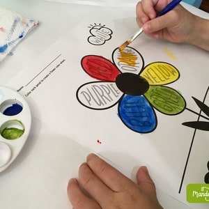 Flower Color Wheel Printable PDF | Instant Download, Kids Spring ...