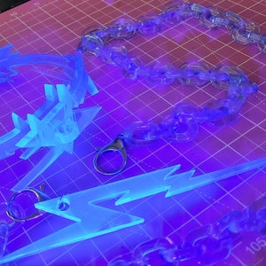 Hazbin Hotel Acrylic Vox Cosplay Collar With Acrylic Chain - Etsy