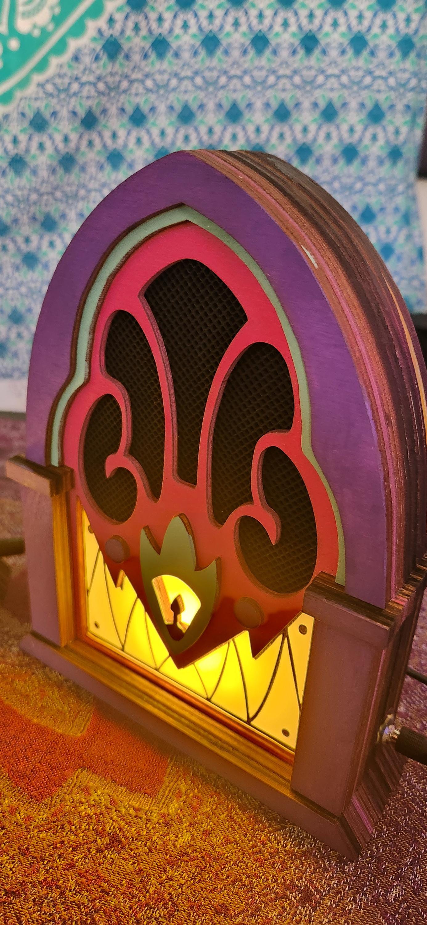 Alastor Radio Cosplay Prop: Laser Cut Wooden Clam Shell Bag - Etsy
